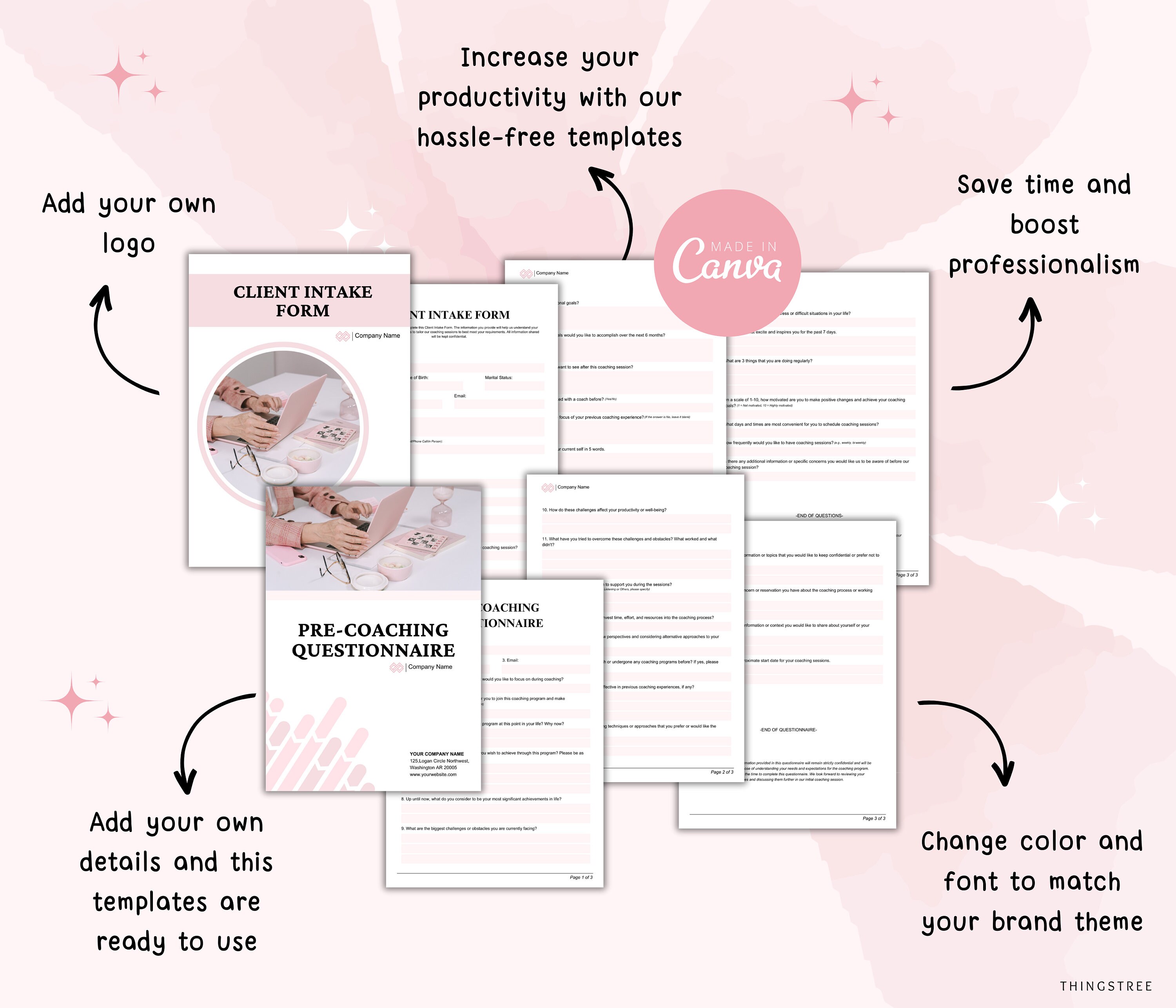 Pre Coaching Questionnaire,client Intake Form for Coaches,coaching ...