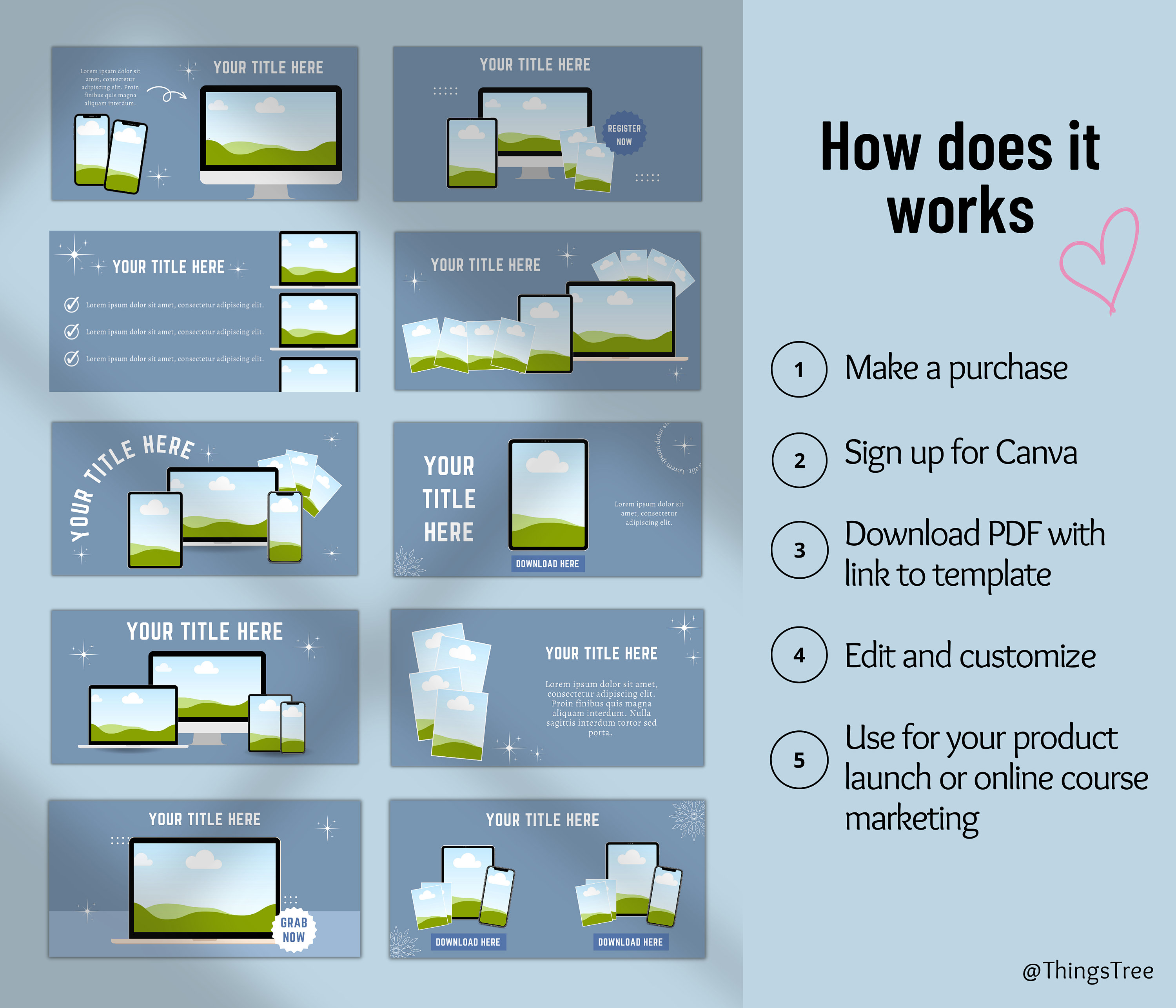 Mock up Canva Template for Coaches | Branding Kit Mock Ups |online ...