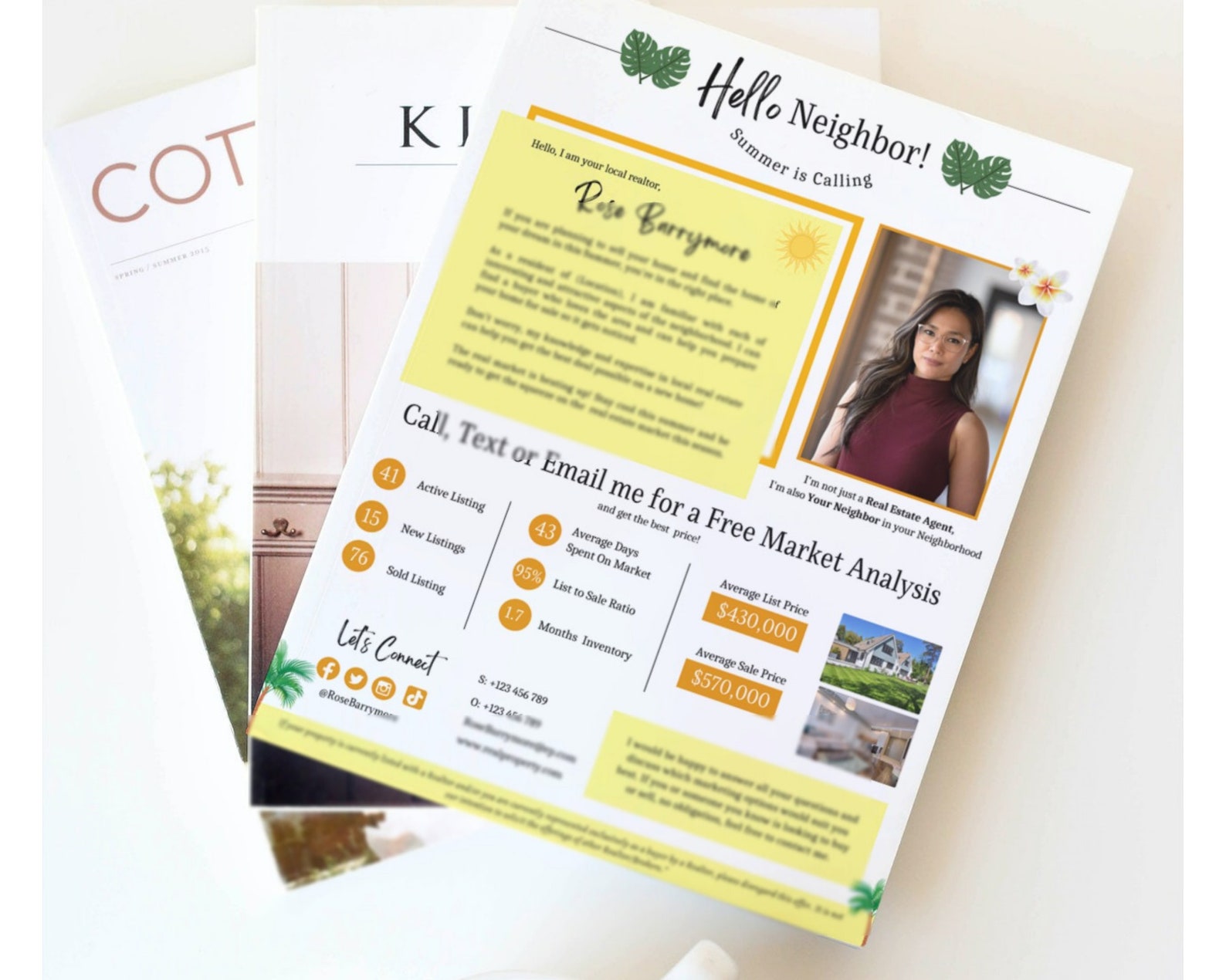 Hello Neighbor Flyer|real Estate Template| Hello Summer Real Estate ...