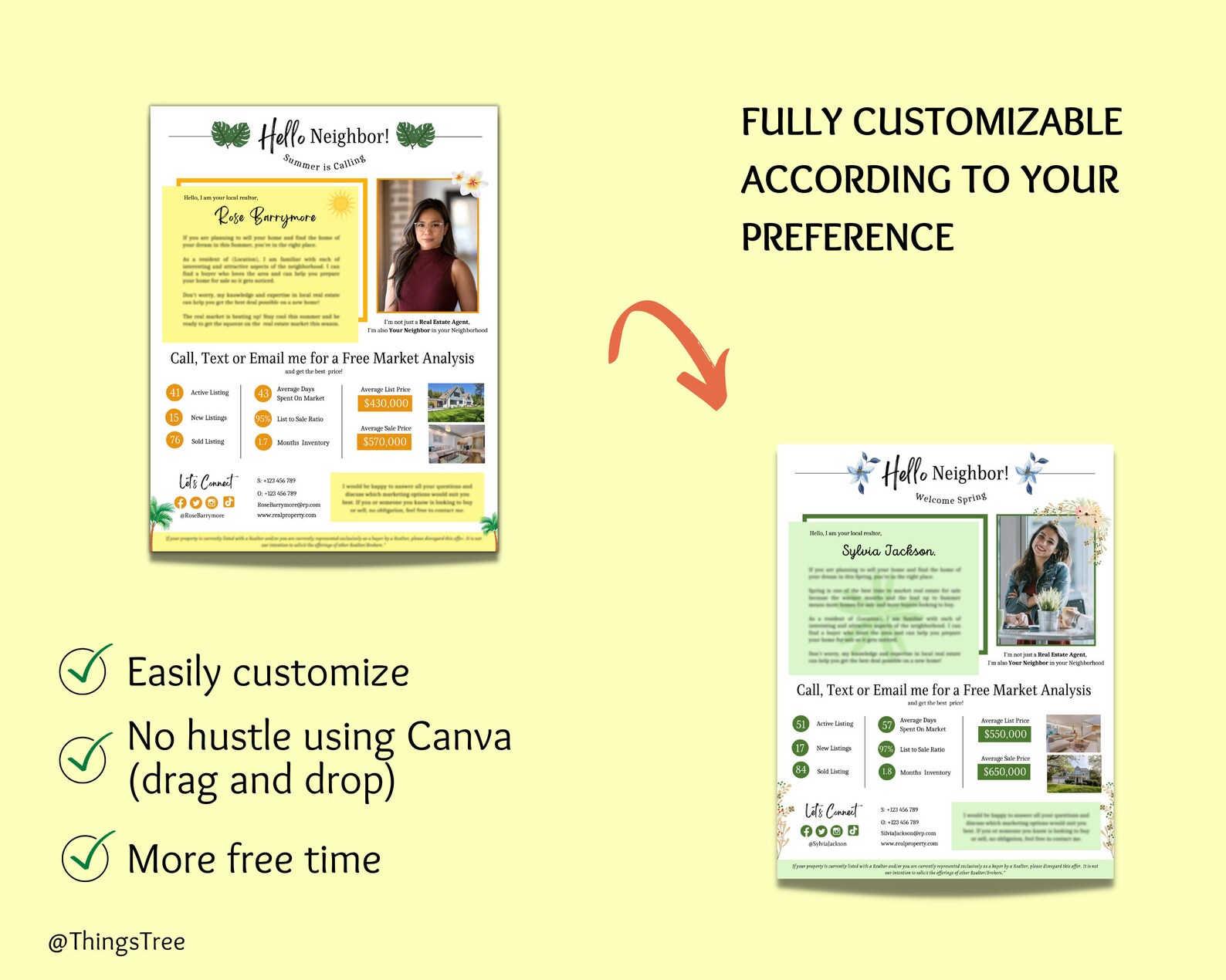 Hello Neighbor Flyer|real Estate Template| Hello Summer Real Estate ...