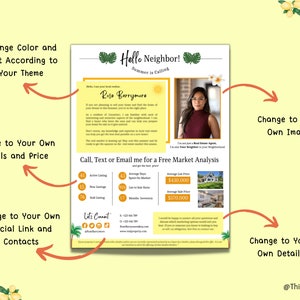 Hello Neighbor Flyer|real Estate Template| Hello Summer Real Estate ...