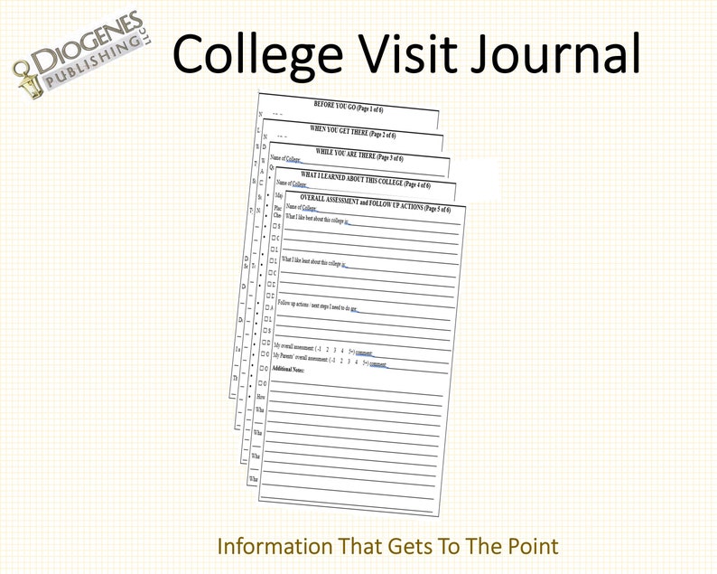 College Visit Journal: Checklists and Forms to Organize Valuable ...