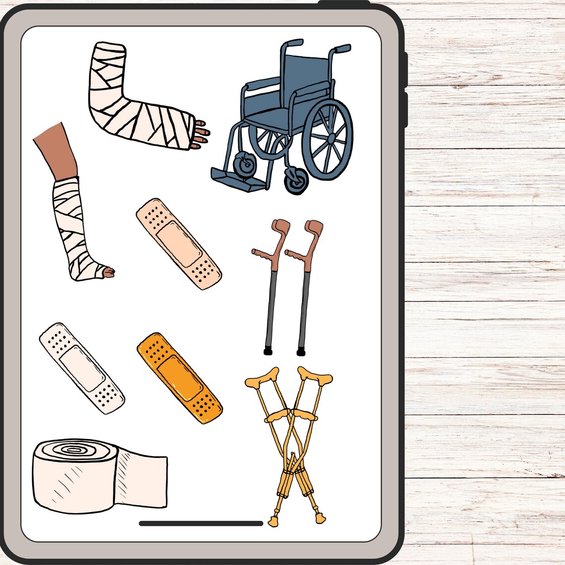 Medical, Nursing, Surgical Equipment Digital Stickers for Medical ...