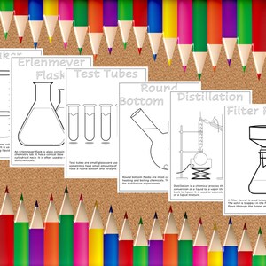 Chemistry Printable Coloring Pages / Introduction to Chemistry | Etsy