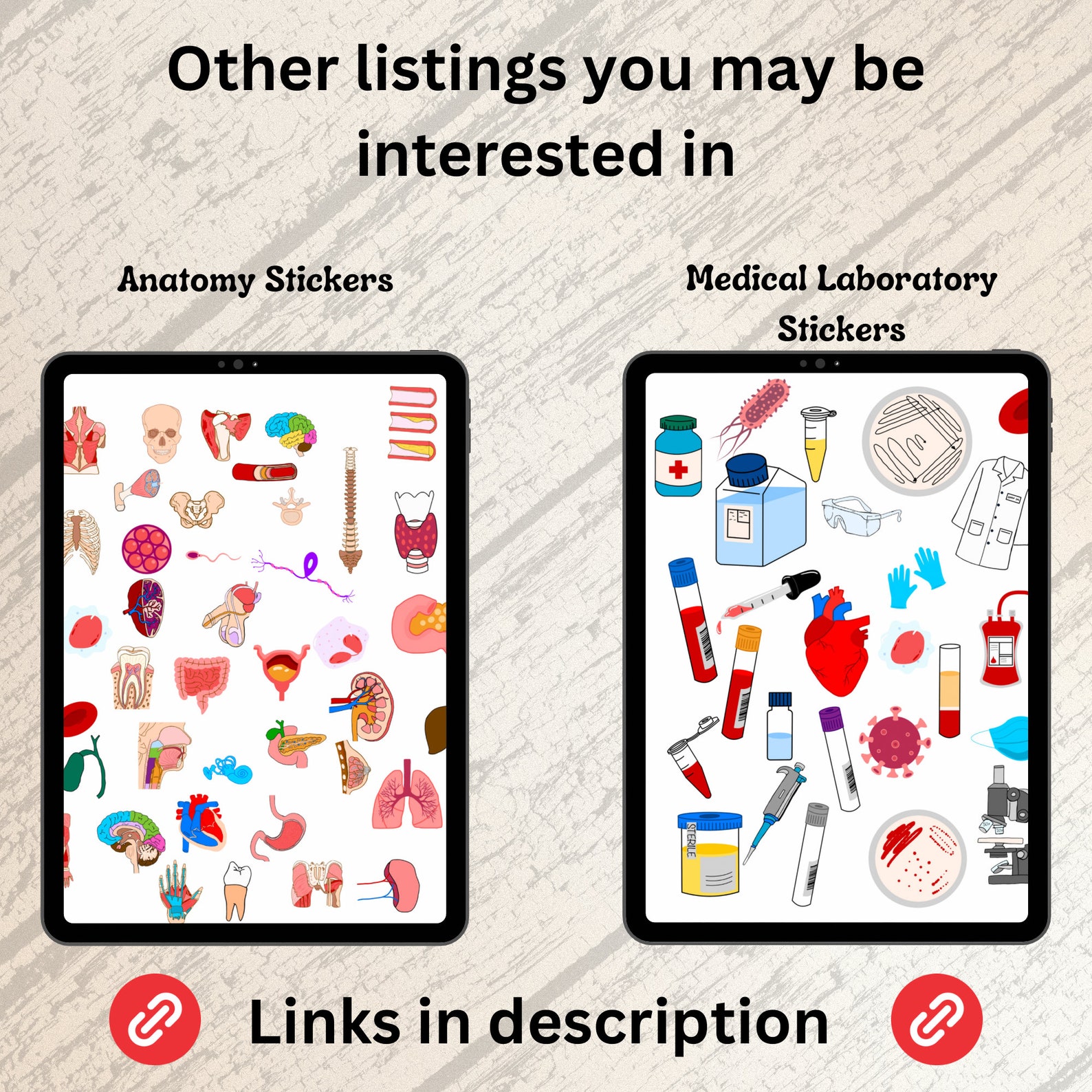 Medical, Nursing, Surgical Equipment Digital Stickers for Medical ...