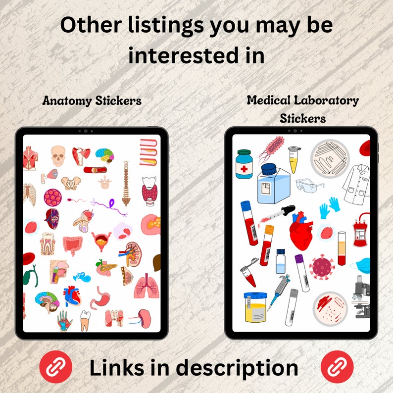 Medical, Nursing, Surgical Equipment Digital Stickers for Medical ...