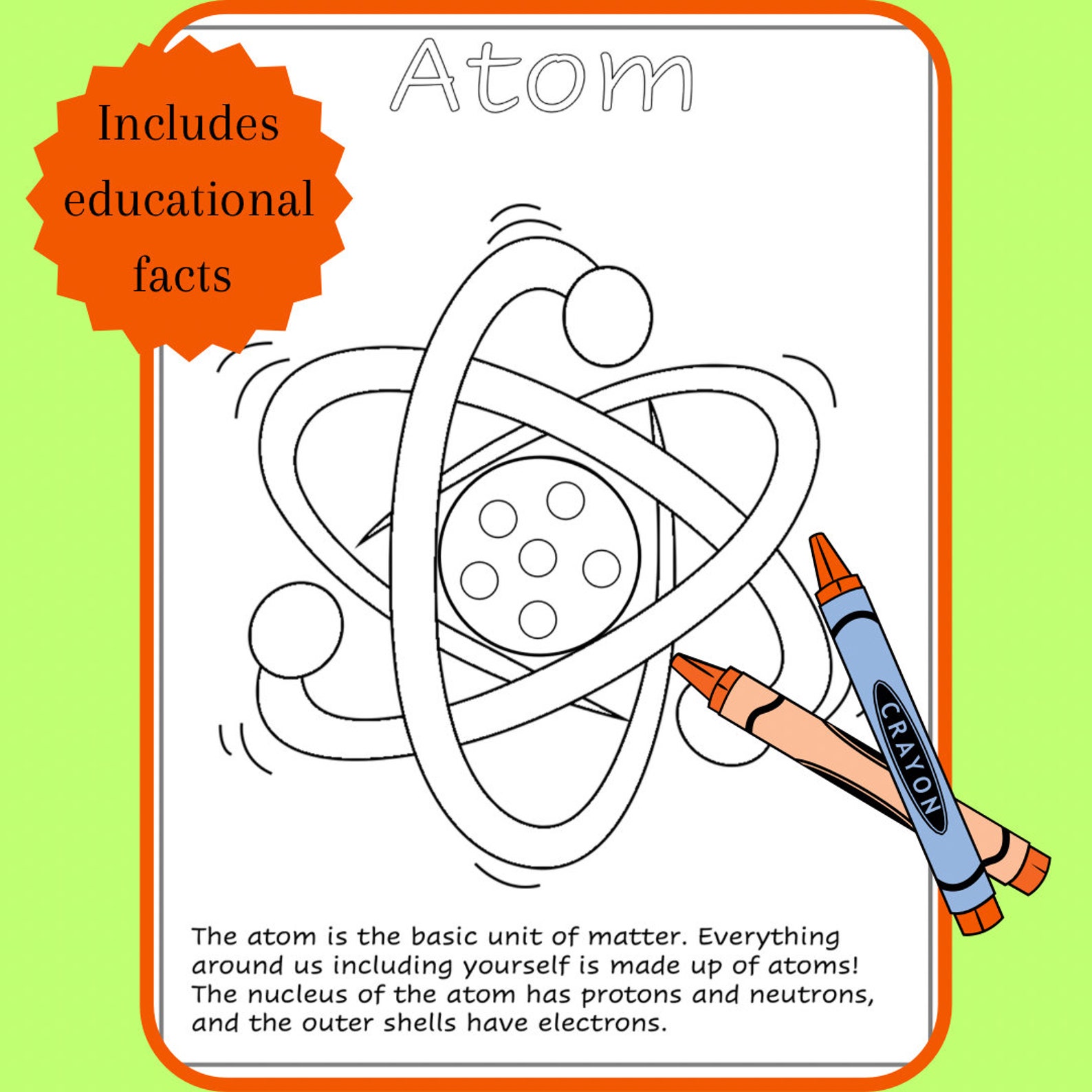 Chemistry Printable Coloring Pages Introduction to Chemistry for ...