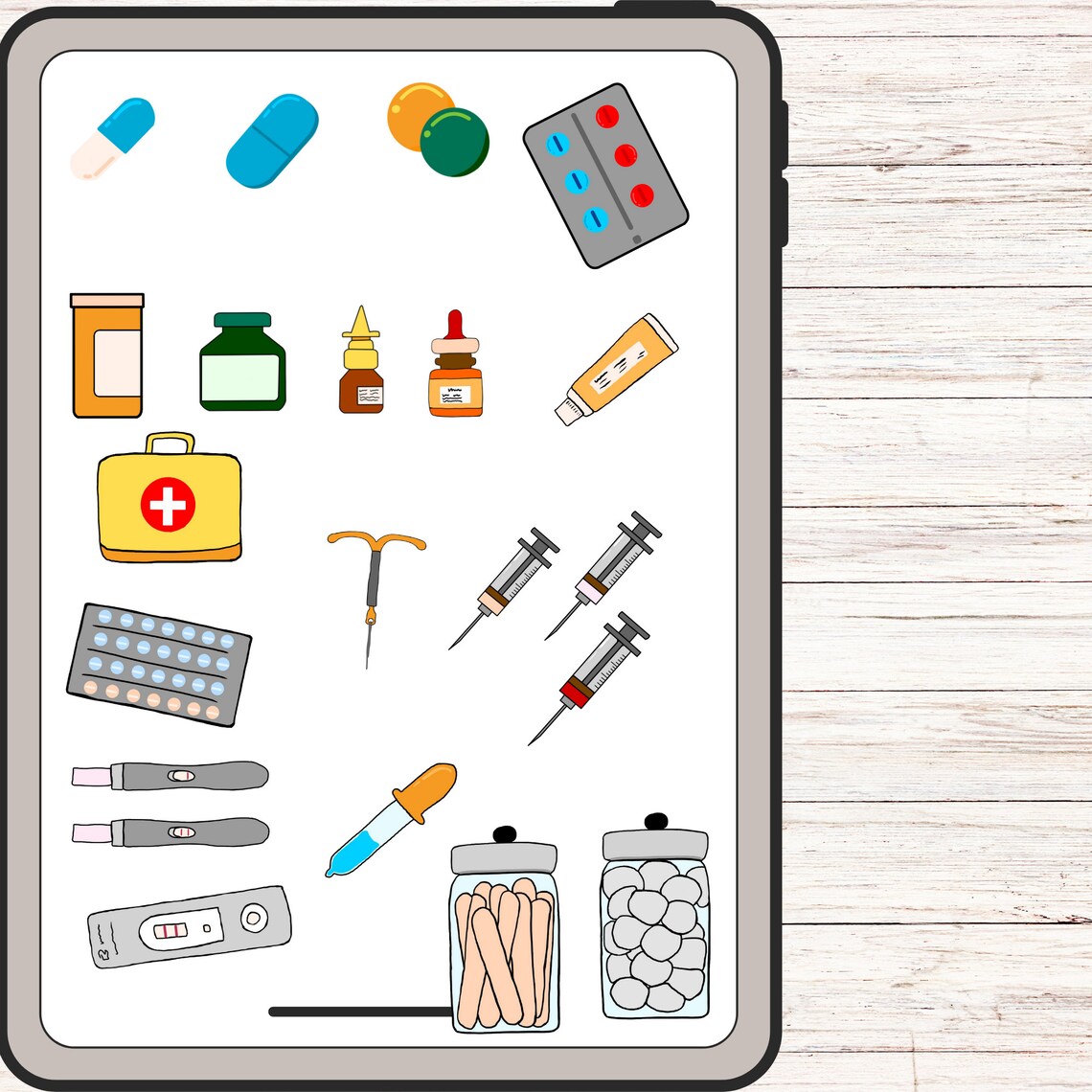 Medical, Nursing, Surgical Equipment Digital Stickers for Medical ...