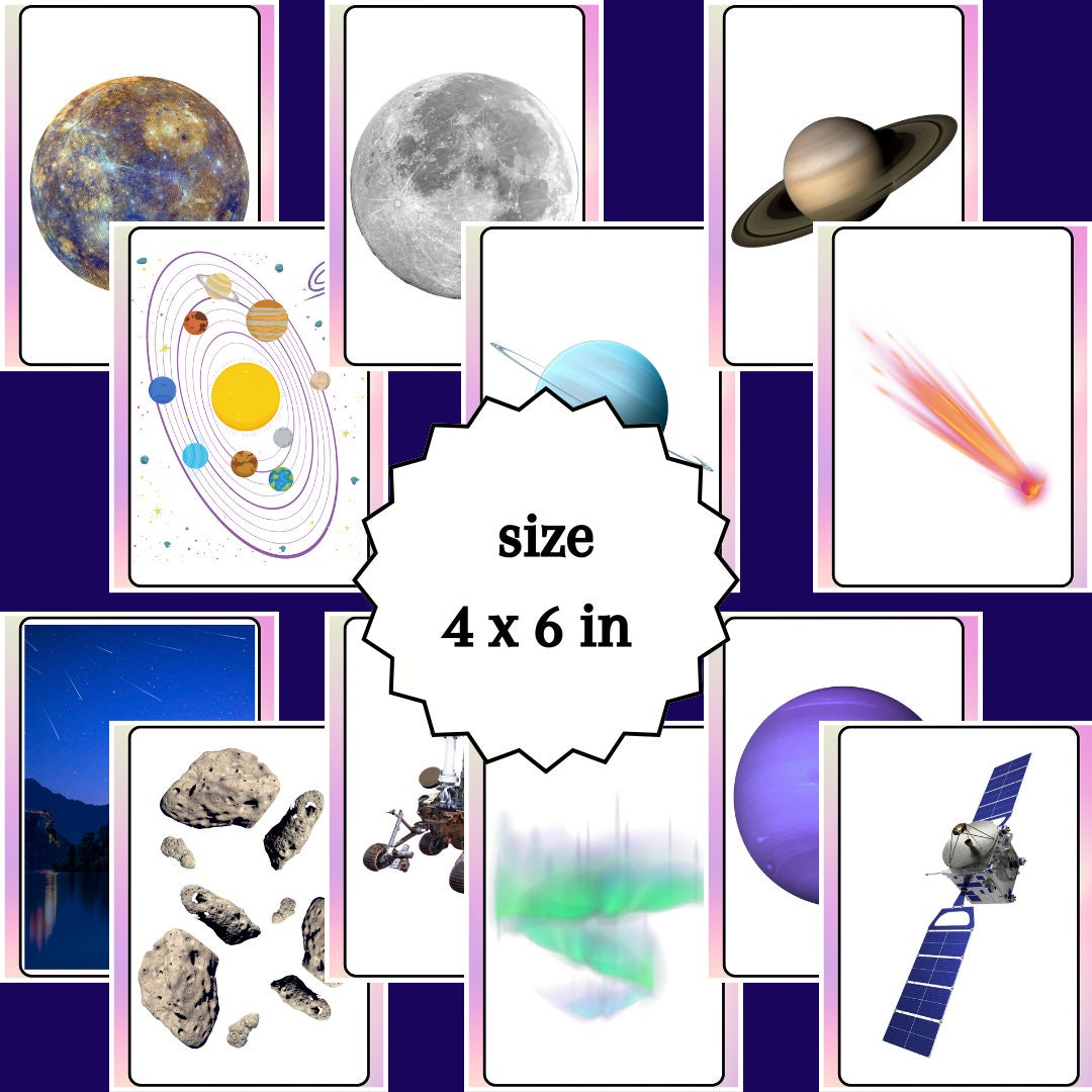 Printable Solar System Flashcard Montessori Science for Kids Astronomy ...