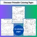 Dinosaur Coloring Pages for Toddlers, Preschool, Kindergarten Printable ...