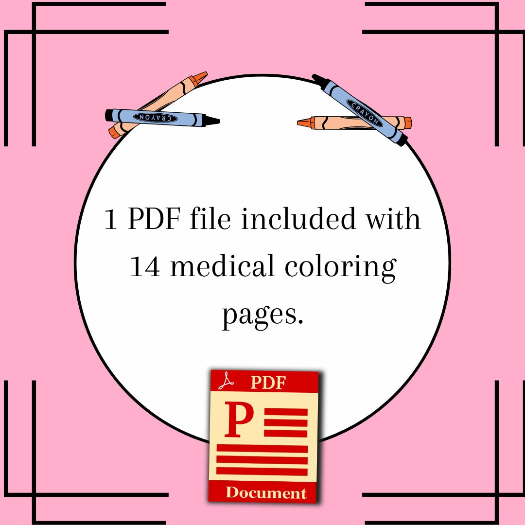 Medical Coloring Pages for Kids Printable Coloring Book - Etsy