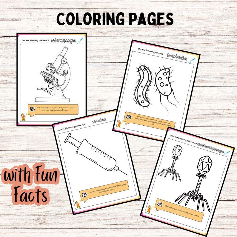 Germs Printable Activity and Coloring Book for Kids With Mazes ...
