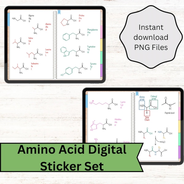 Amino Acid Stickers - Etsy