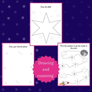 Solar System Printable Coloring and Activity Book for Kids - Etsy