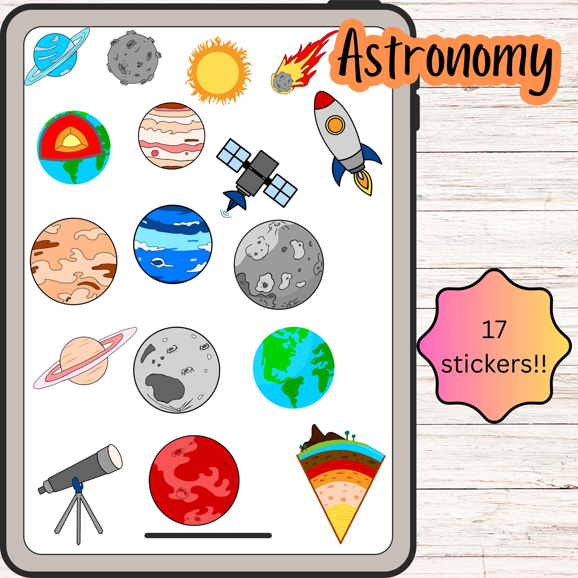 Physics and Math Digital Sticker Bundle for Note Taking With Goodnotes ...