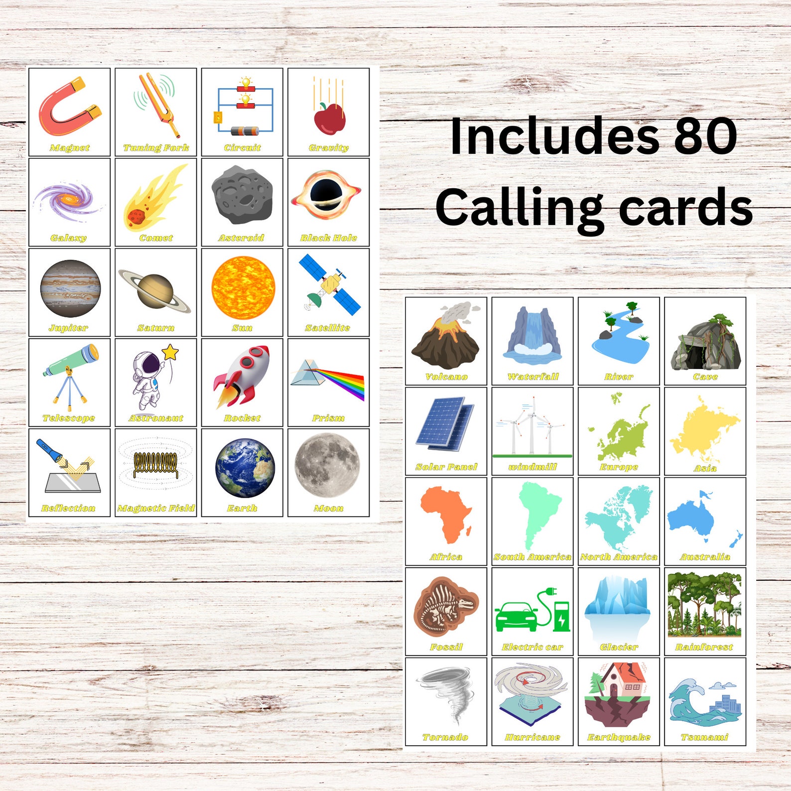 Science Bingo Game for Kids and Families – Educational Printable ...