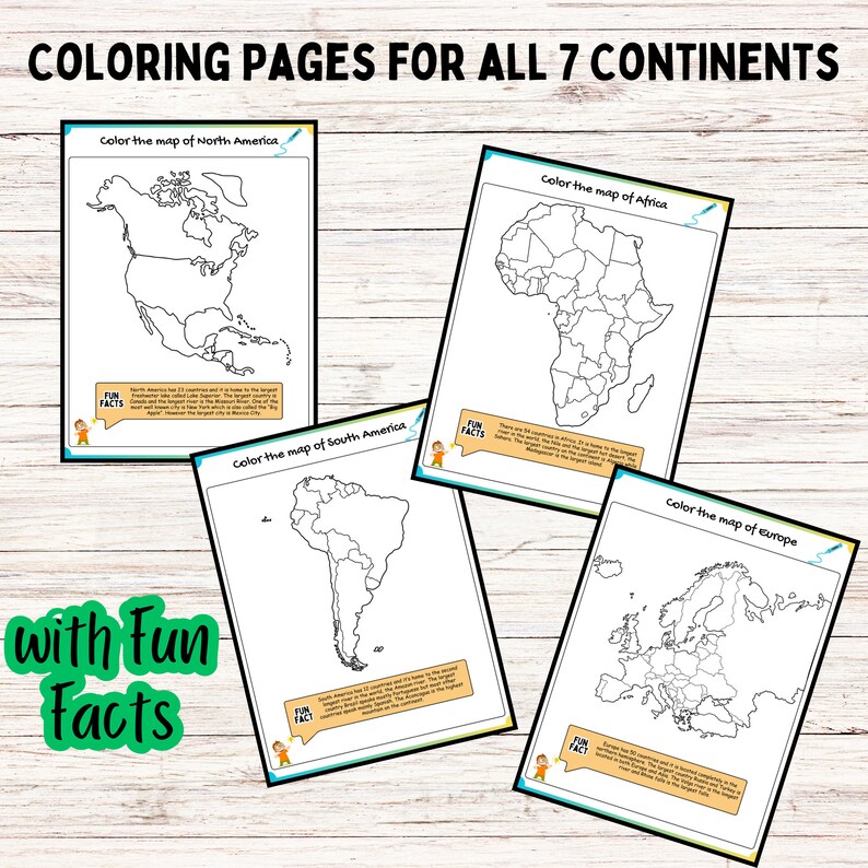 Geography Printable Coloring and Activity Book for Kids - Etsy