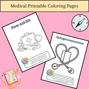 Medical Printable Coloring Pages – Fun & Educational for Kids - Etsy