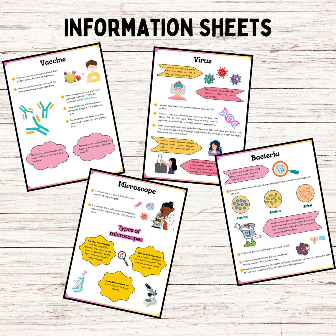 Germs Printable Activity and Coloring Book for Kids With Mazes ...