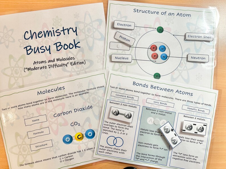 Chemistry Printable Busy Book Montessori Science Activity Binder ...