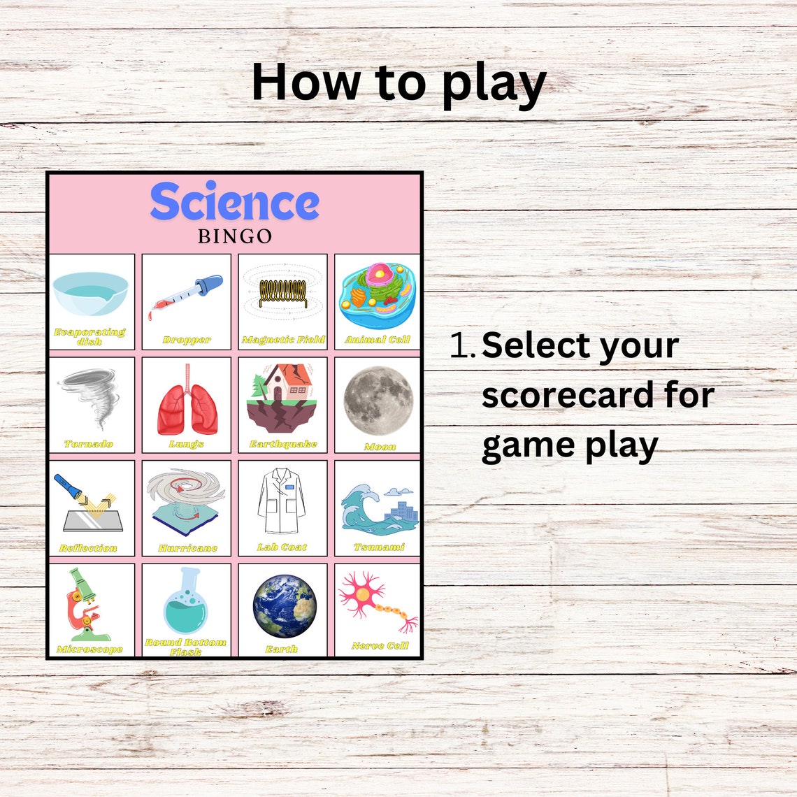 Science Bingo Game for Kids and Families – Educational Printable ...