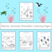 Marine Animals Printable Coloring Pages for Kids - Etsy Canada