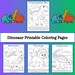 Dinosaur Coloring Pages for Toddlers, Preschool, Kindergarten Printable ...