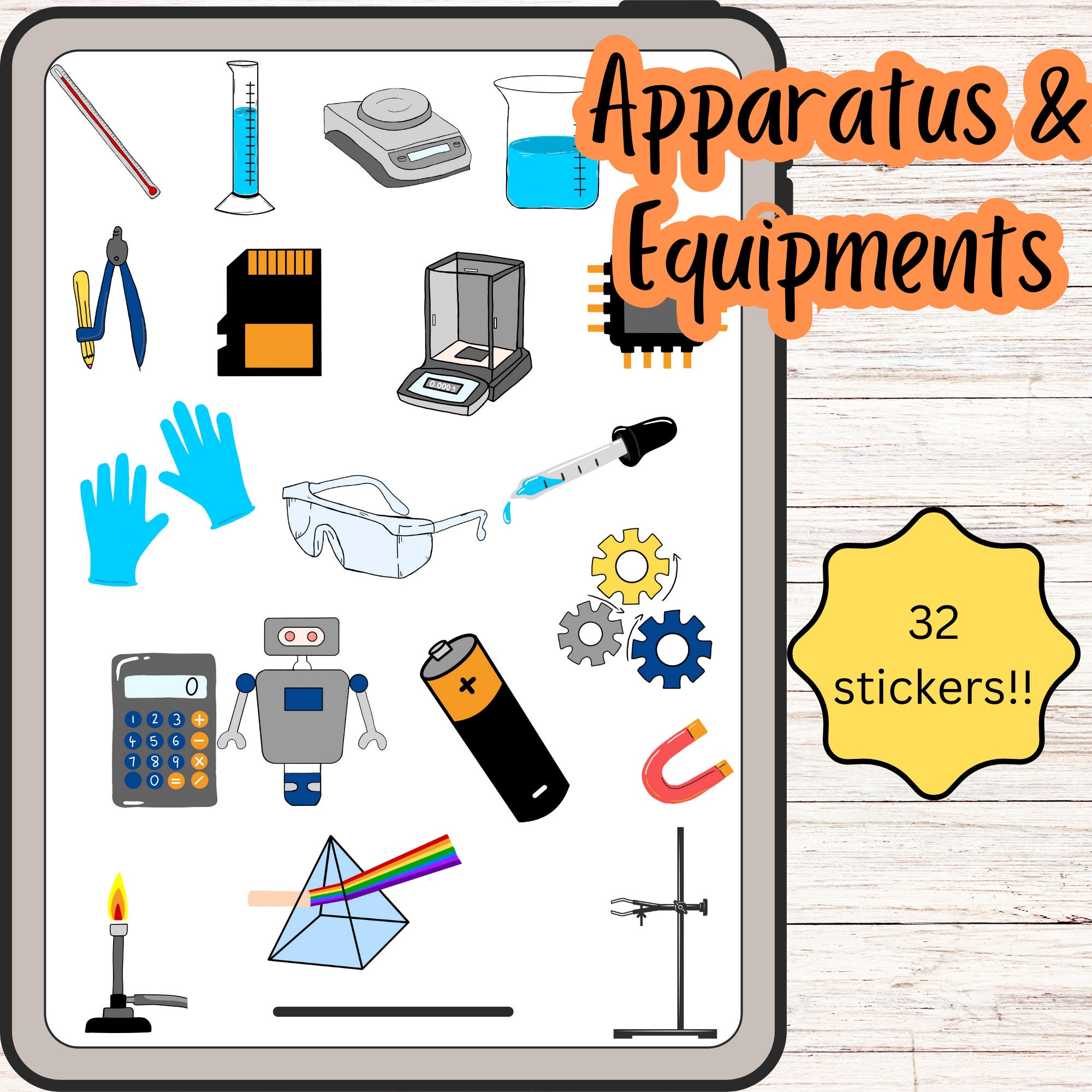 General Physics and Astronomy Digital Pre-cropped Stickers With ...