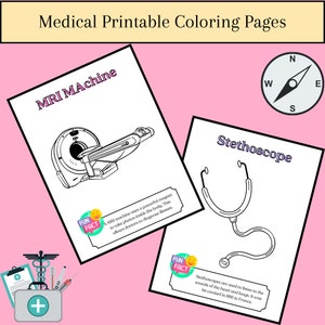 Medical Printable Coloring Pages – Fun & Educational for Kids - Etsy