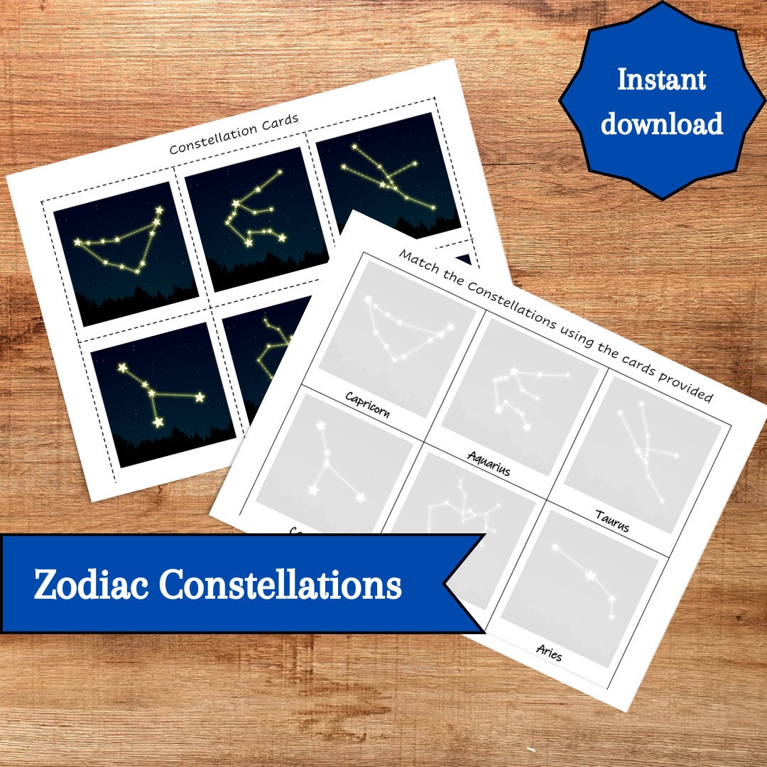 Star Constellation Montessori Busy Book, Binder Pages for Kids - Etsy