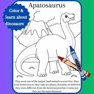 Dinosaur Coloring Pages for Toddlers, Preschool, Kindergarten Printable ...