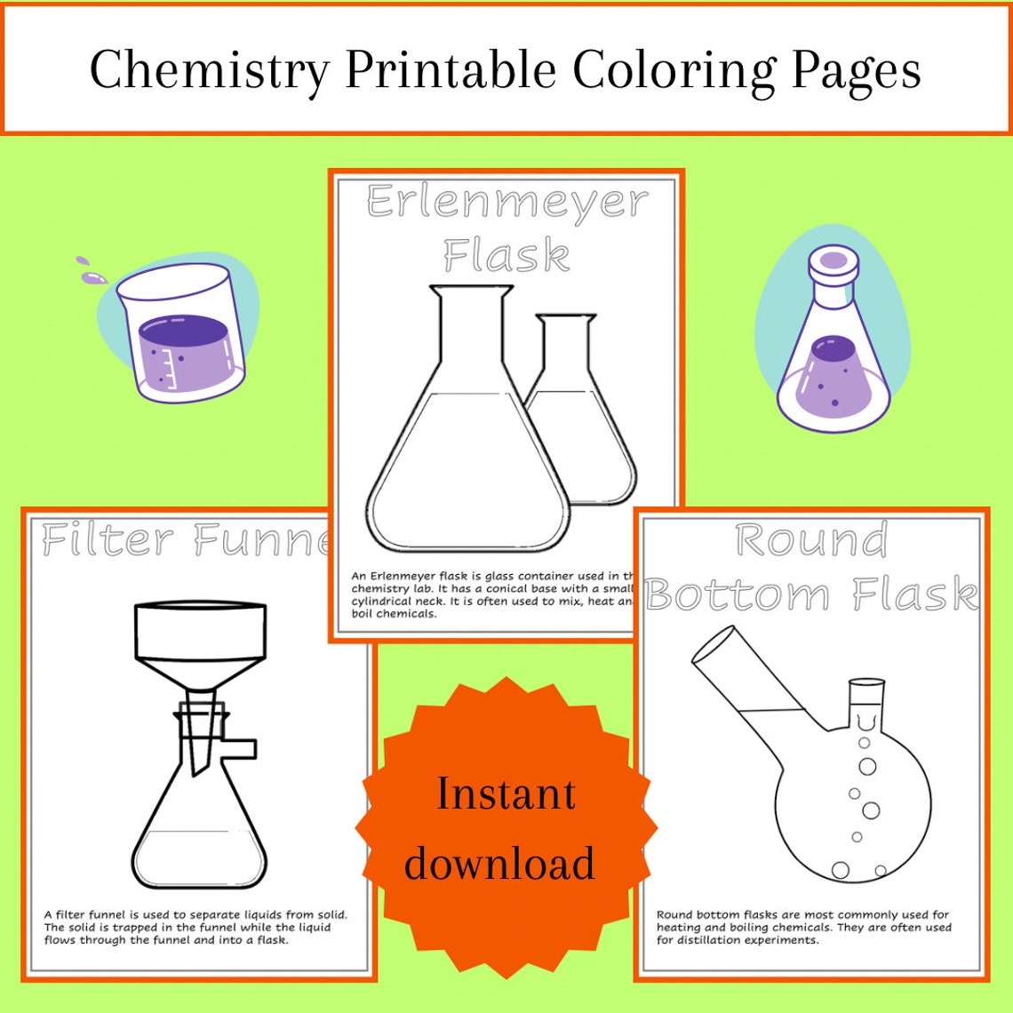 Chemistry Printable Coloring Pages Introduction to Chemistry for ...