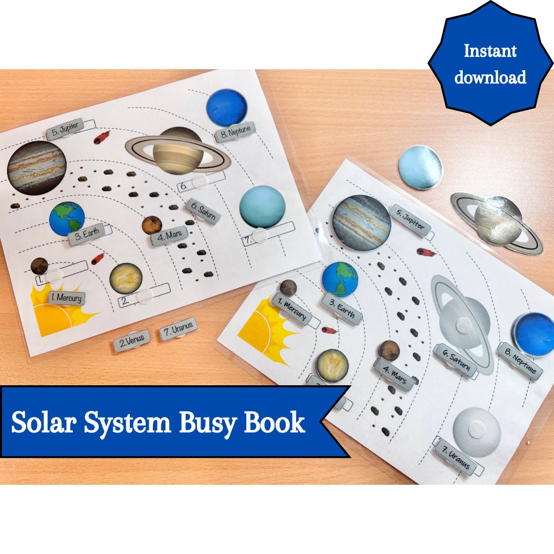 Solar System Printable Busy Book for Kids | Solar System Homeschooling ...