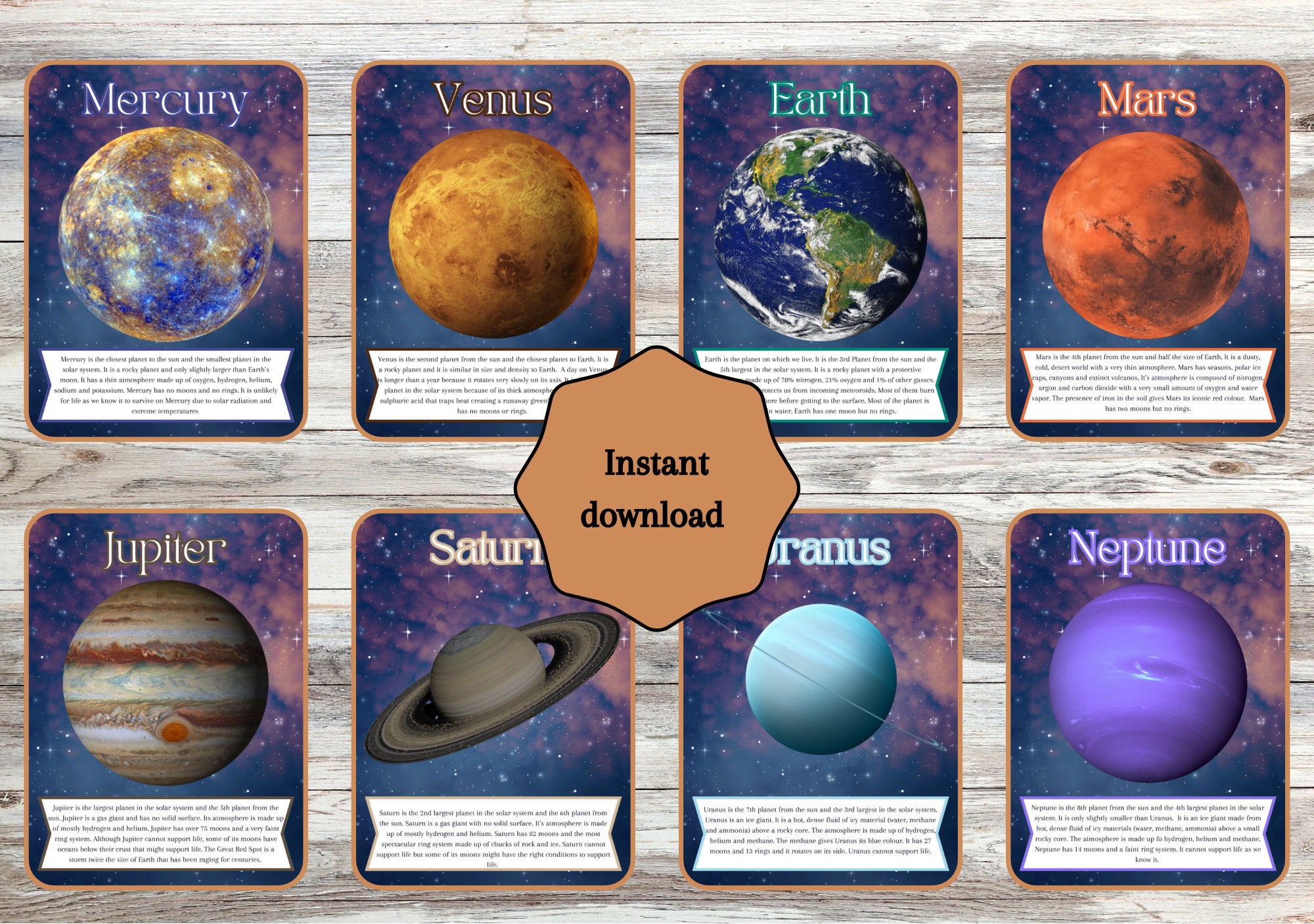 Largest Planets Poster