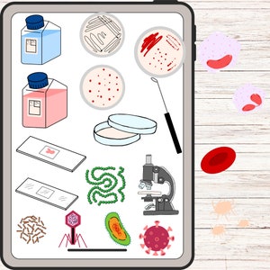 Medical Laboratory Digital Stickers for Notes and Presentations - Etsy