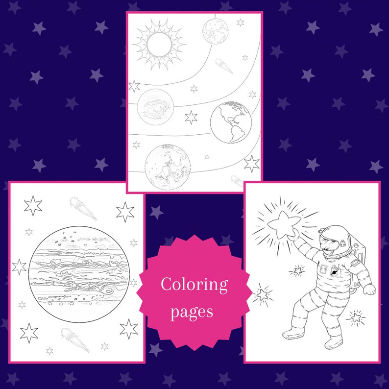Solar System Printable Activity Book for Toddlers, Preschool and ...