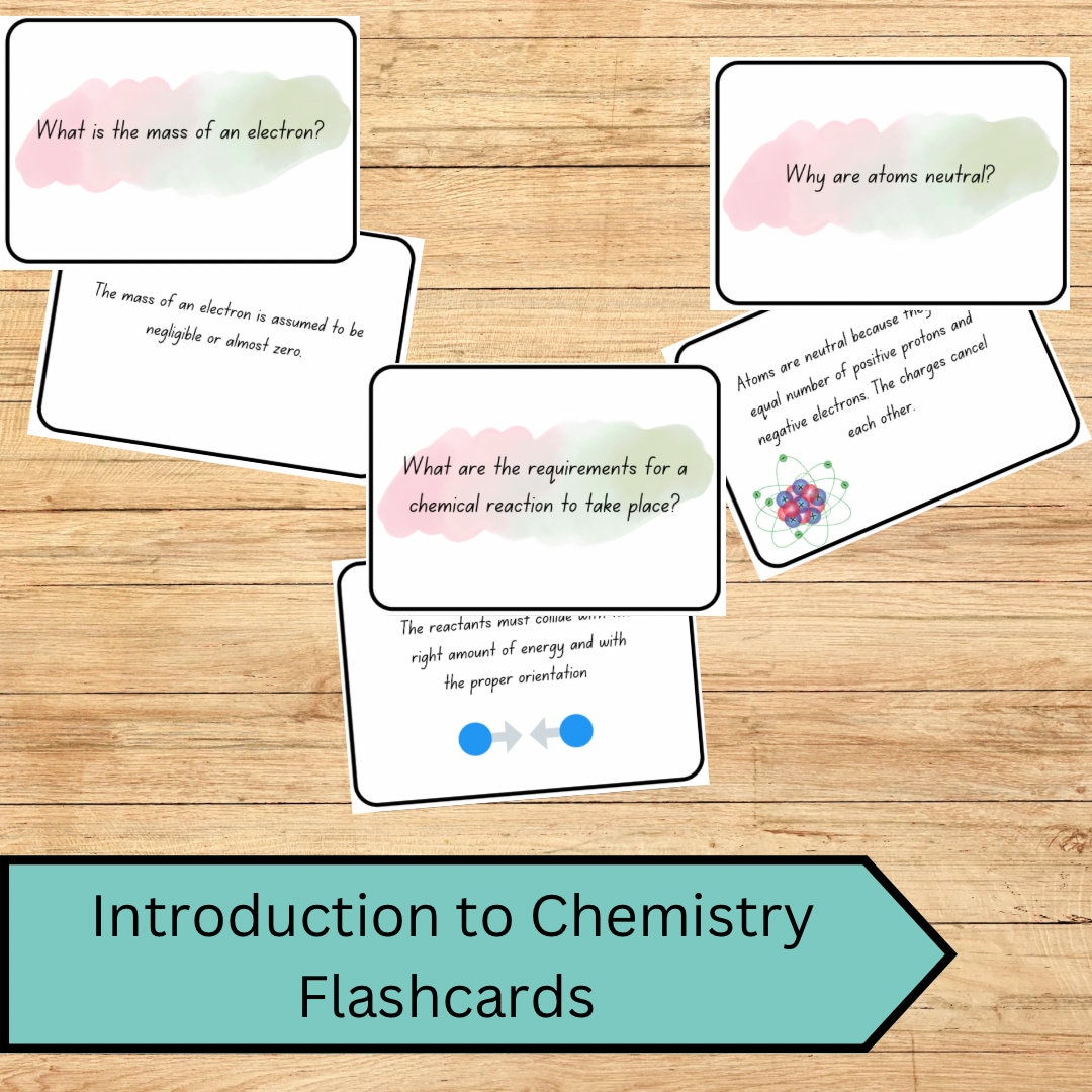 Introduction to Chemistry Flashcards for Studying and Exam Preparation ...