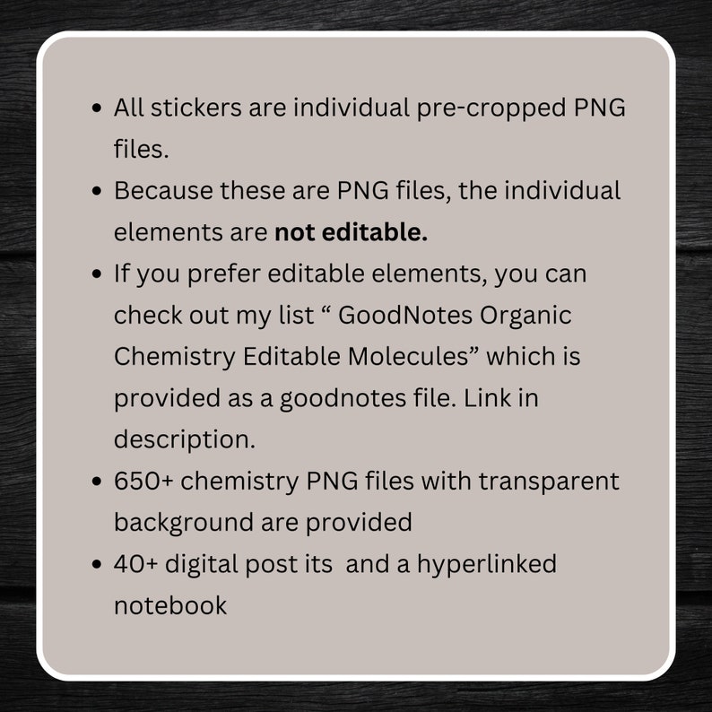 Chemistry Digital Stickers and Notebook Bundle With Bonus Post-its - Etsy