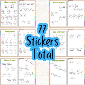 Carbohydrates Digital Sticker Set | Educational & Functional Chemistry ...
