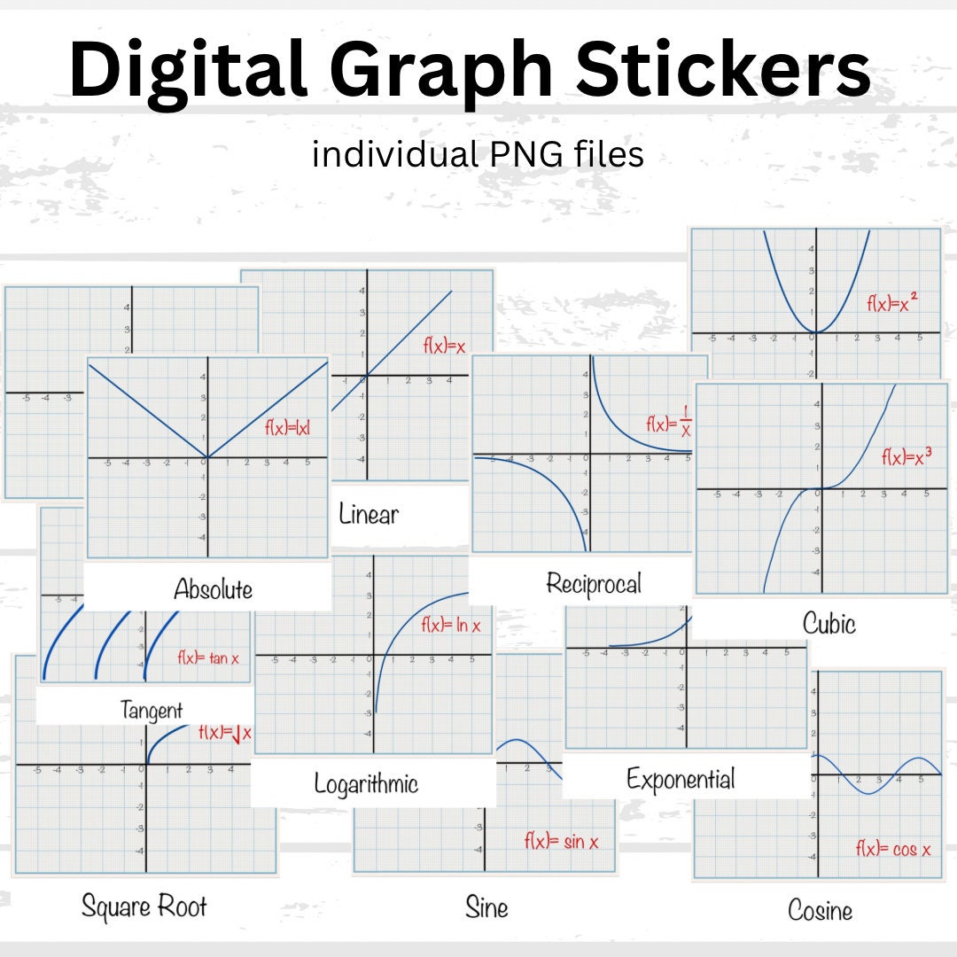 Digital Graph Stickers for Mathematics and Physics Note Taking or ...