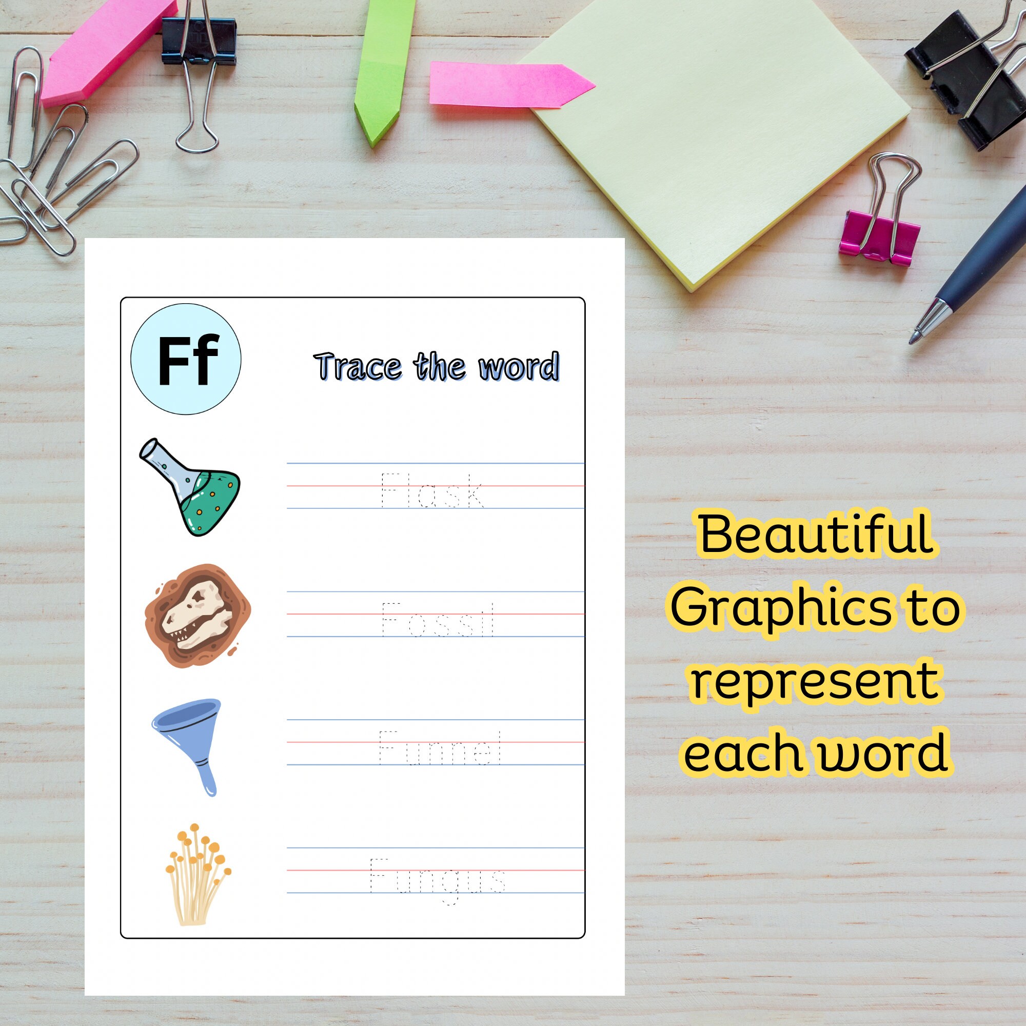 Science Word Tracing Worksheets: Alphabet STEM Learning (instant ...