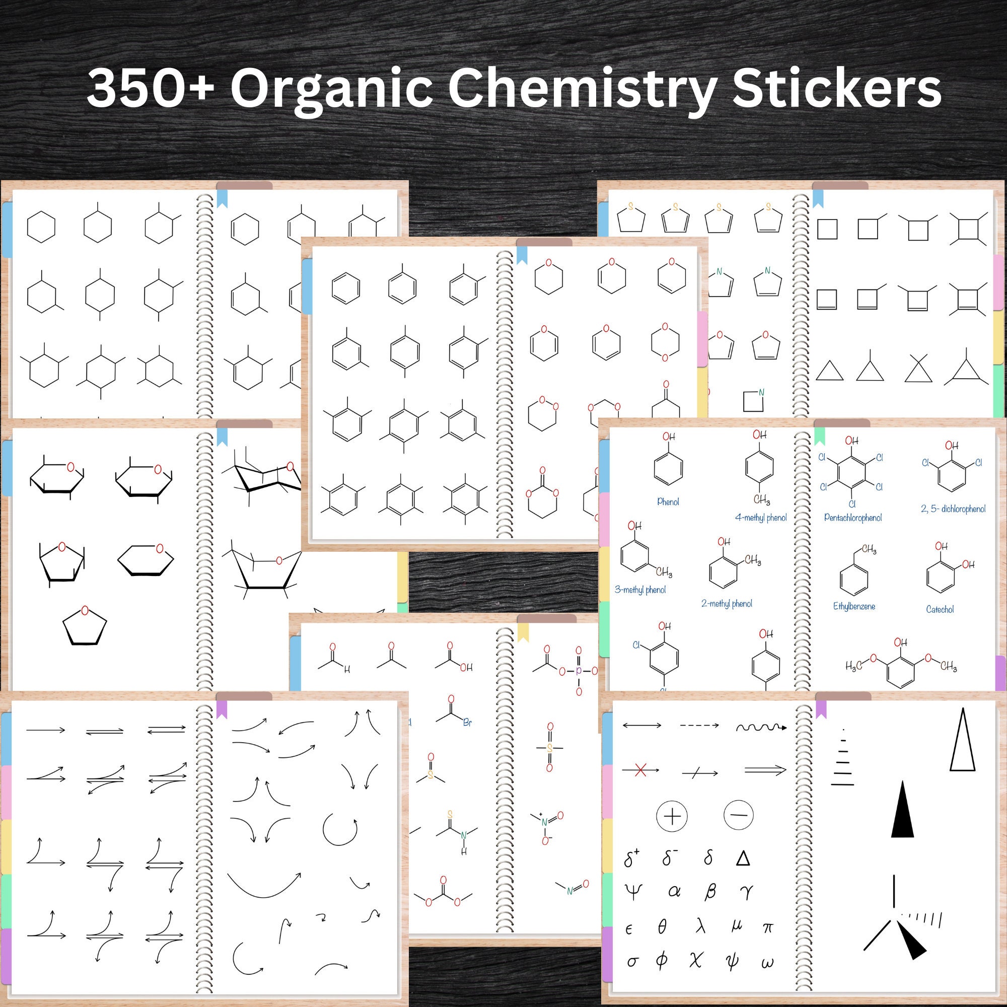 Chemistry Digital Stickers and Notebook Bundle With Bonus Post-its - Etsy