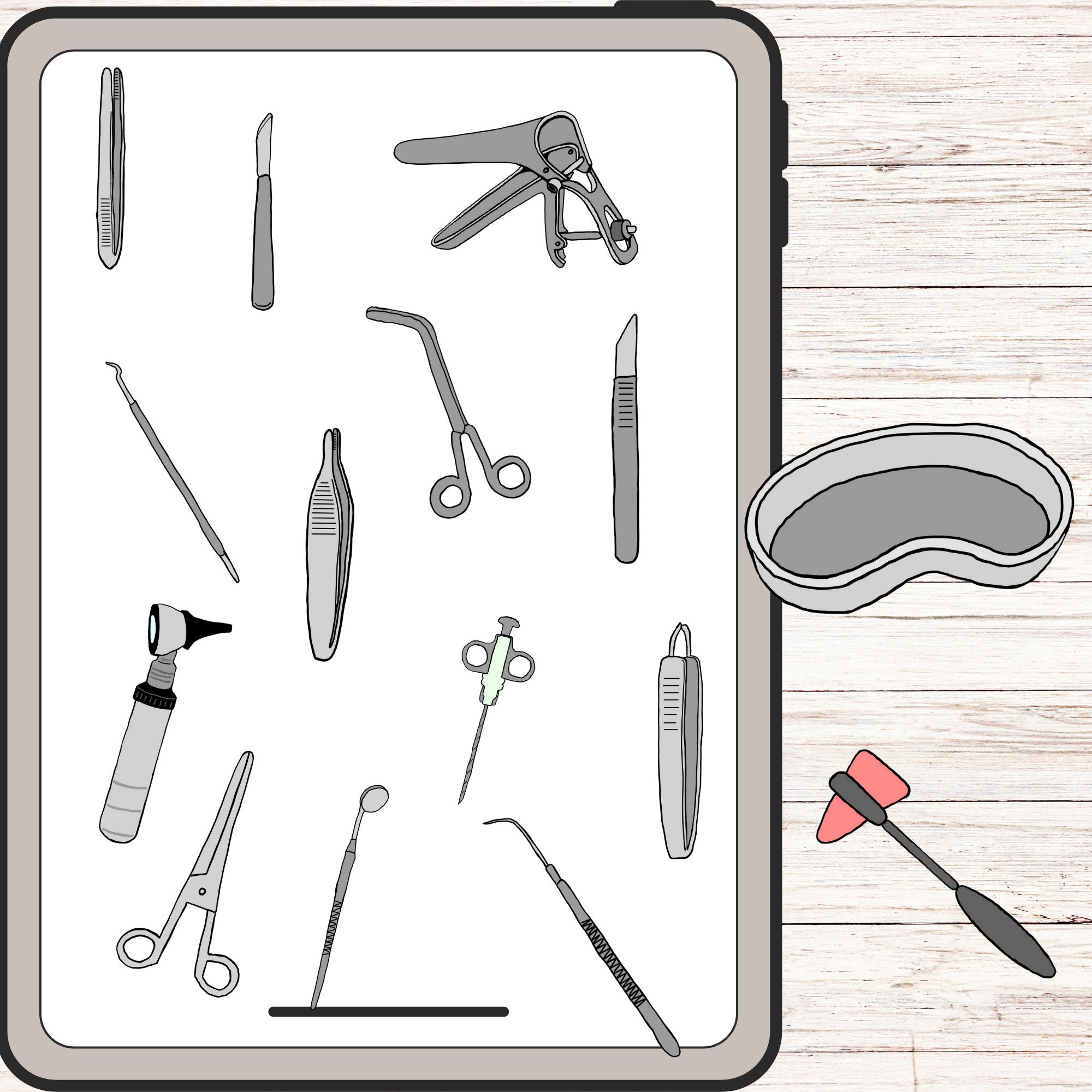 Medical Equipment Digital Stickers for Notes and Presentations - Etsy