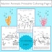 Marine Animals Printable Coloring Pages for Kids - Etsy Canada