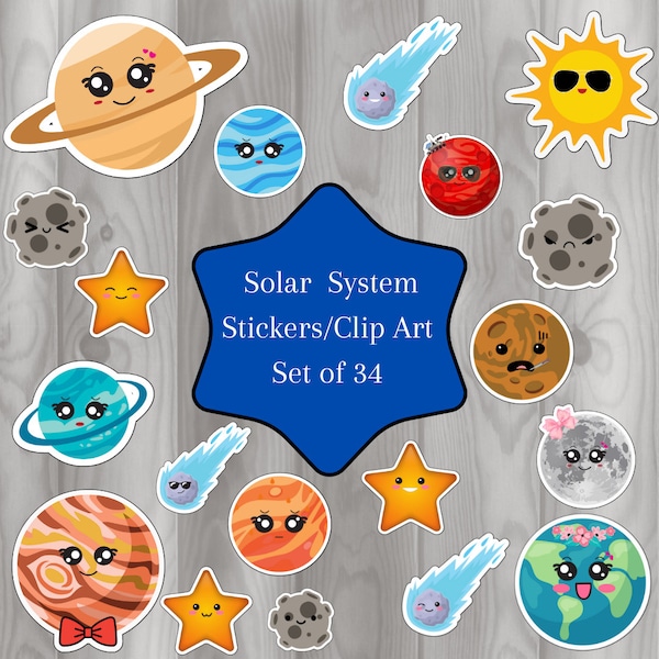 Solar System Decal - Etsy