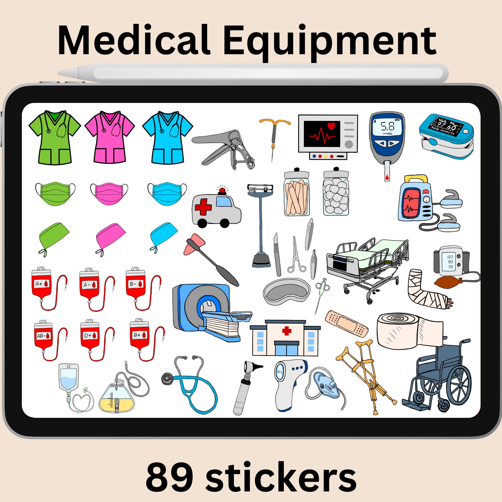 Ultimate Medical Sticker Bundle for Taking Notes Anatomy, Cell Biology ...