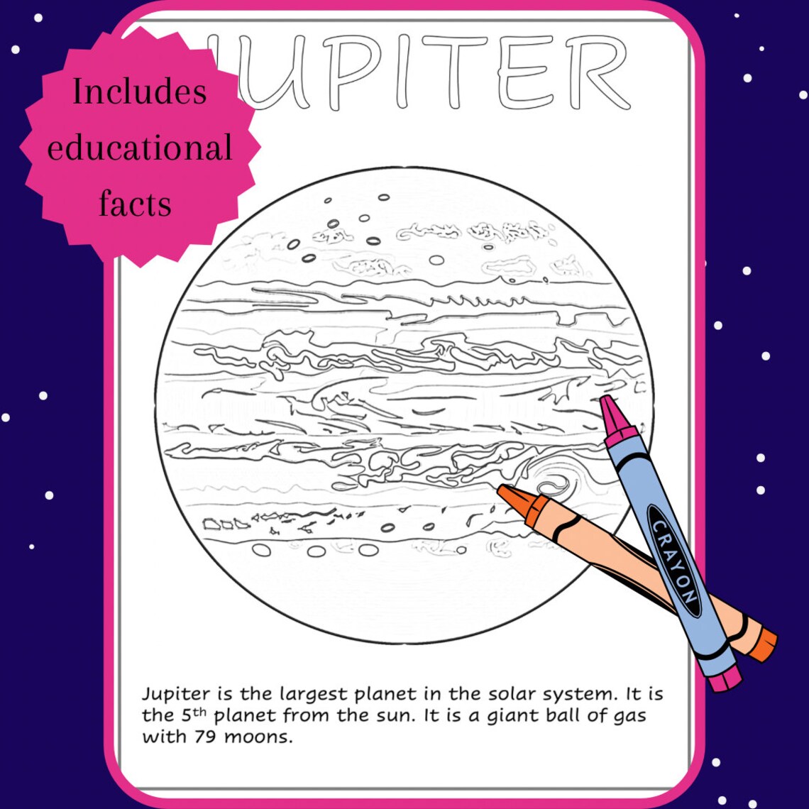 Solar System Printable Coloring Book Pages for Kids in Preschool ...