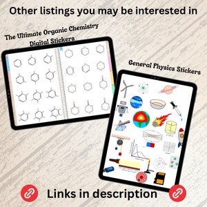 General Chemistry Digital Stickers for Goodnotes, Notability, Onenote ...
