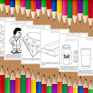 Chemistry Printable Coloring Pages / Introduction to Chemistry | Etsy