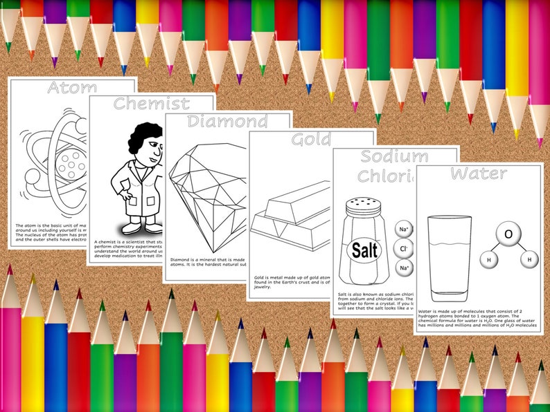Chemistry Printable Coloring Pages / Introduction to Chemistry - Etsy ...